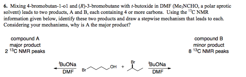 Solved 6. Mixing 4-bromobutan-1-o1 and (R)-3-bromobutane | Chegg.com
