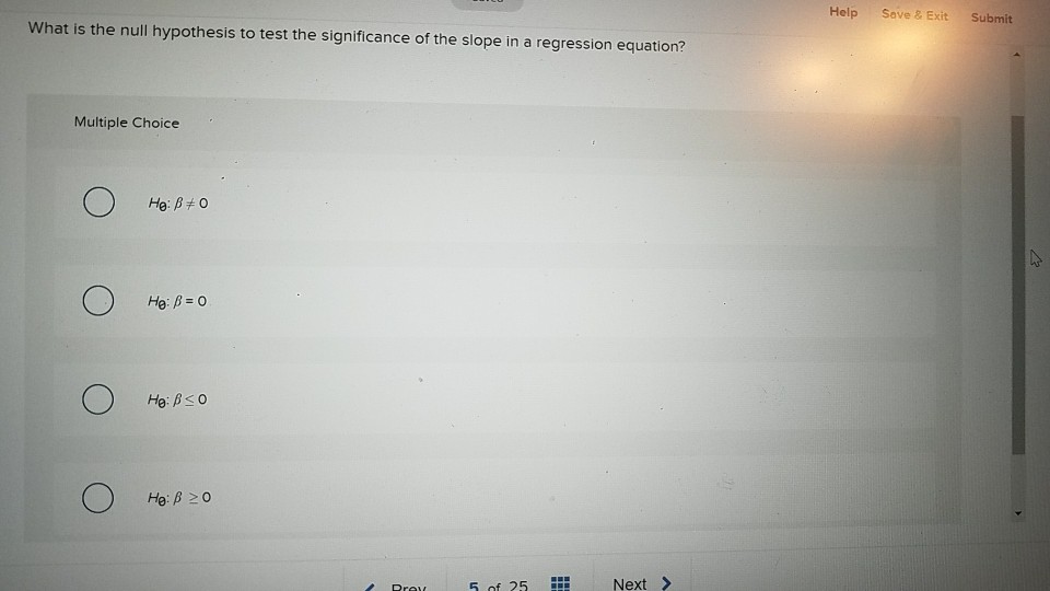 Solved Help Sove & Exit Submit What is the null hypothesis | Chegg.com