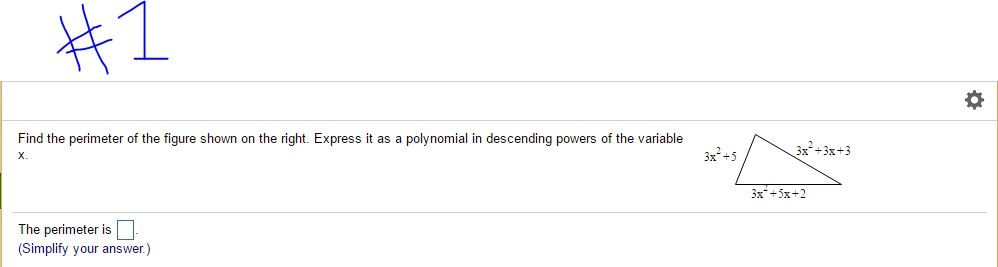 Solved Find the perimeter of the figure shown on the right. | Chegg.com