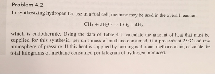 In synthesizing hydrogen for use in a fuel cell, | Chegg.com