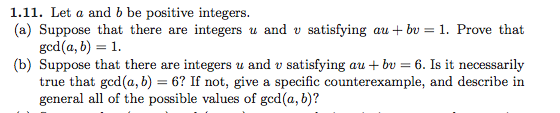 Solved 1.11. Let a and b be positive integers (a) Suppose | Chegg.com
