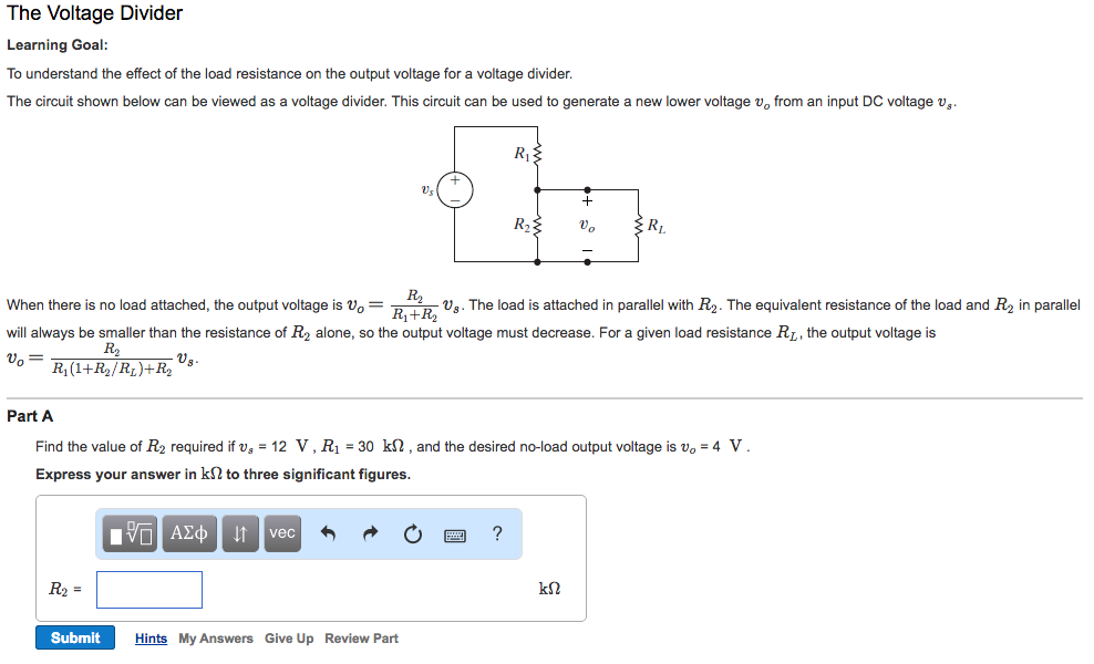 Solved a) Find the value of R2 required if vs = 12 V , R1 = | Chegg.com