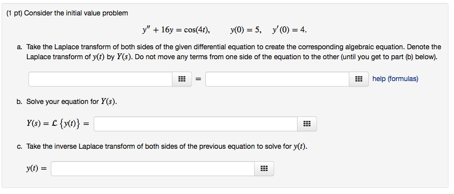 Consider the initial value problem y' + 16y = | Chegg.com