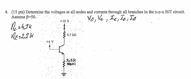Solved Determine the voltages at all nodes and currents | Chegg.com