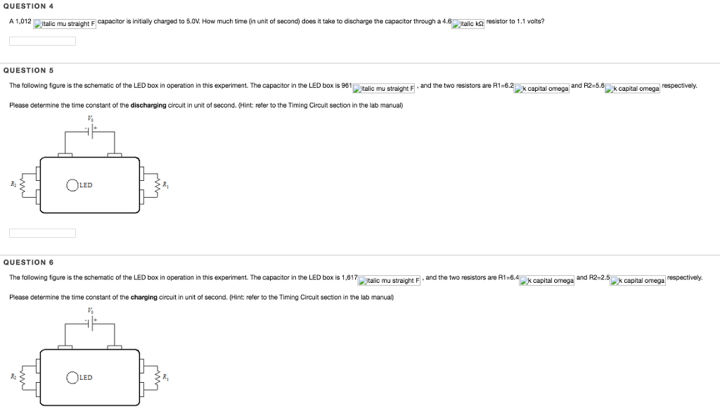 Solved A 1, 012 capacitor is initially charged to 5.0V. How | Chegg.com