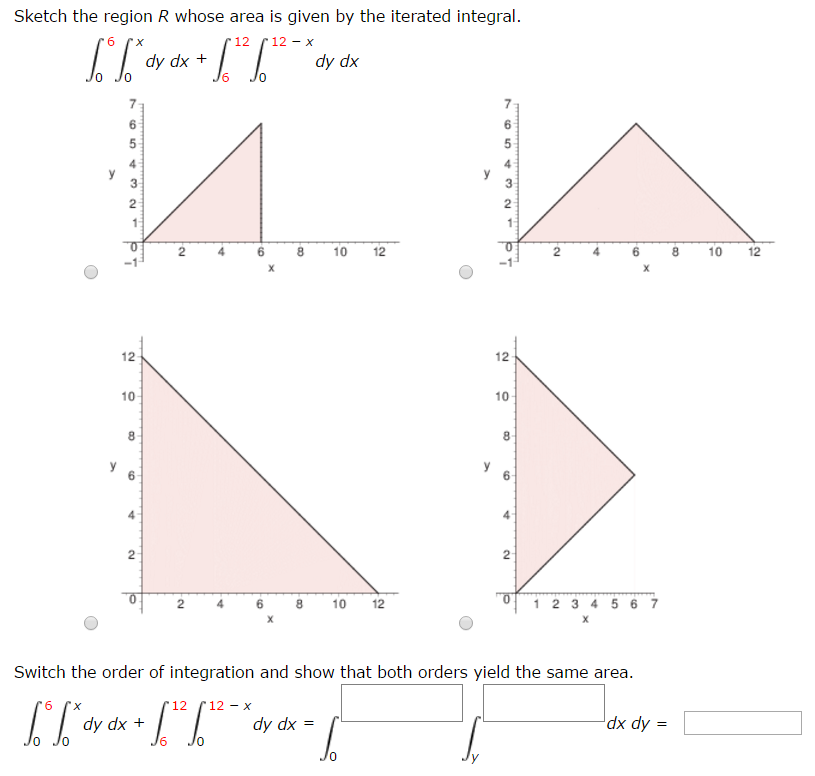 Solved Sketch the region R whose area is given by the | Chegg.com