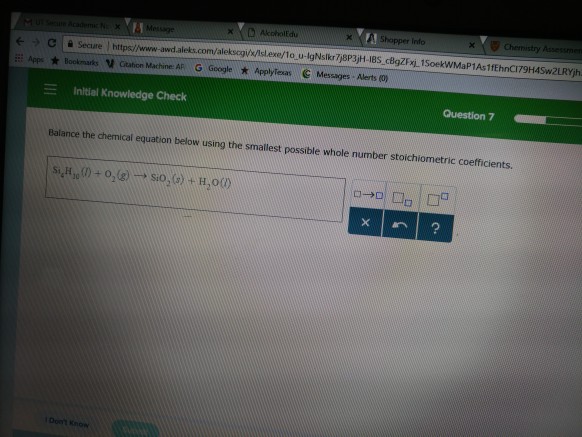 Solved Balance the chemical equation below using the | Chegg.com