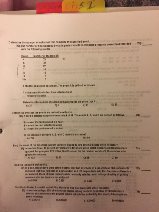 Determine the number of outcomes that comprise the | Chegg.com