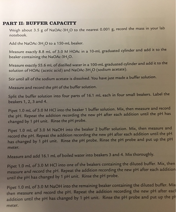 Solved 4) Buffer capacity refers to the amount of acid or | Chegg.com