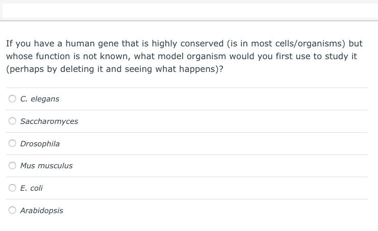 Solved If you have a human gene that is highly conserved (is | Chegg.com