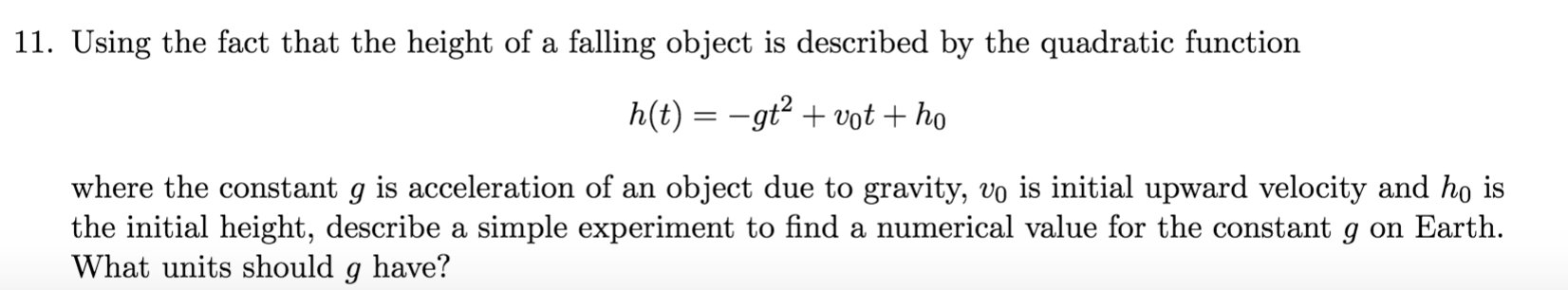 Solved Using the fact that the height of a falling object is | Chegg.com