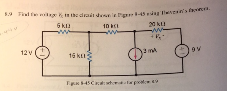 Solved Find The Voltage Vx In The Circuit Shown In Figure