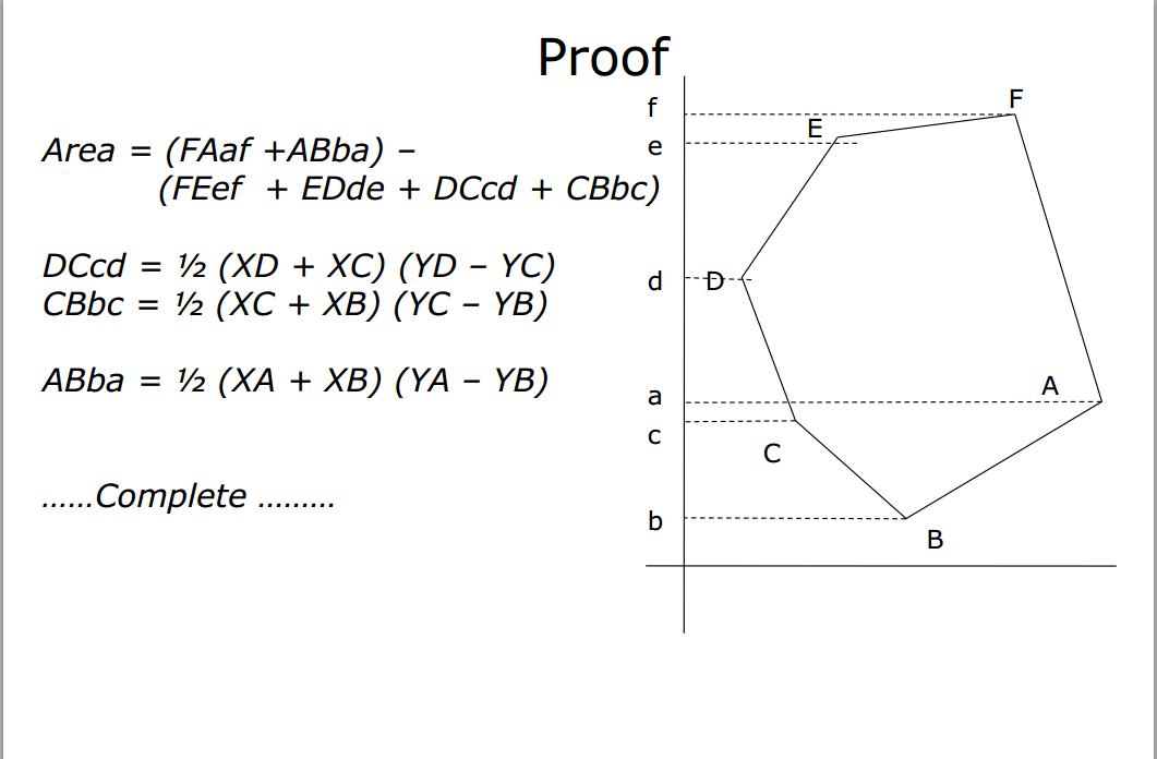 Solved Calculate area using the coordinate of the corners. | Chegg.com