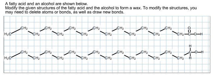 Solved A fatty acid and an alcohol are shown below. Modify | Chegg.com