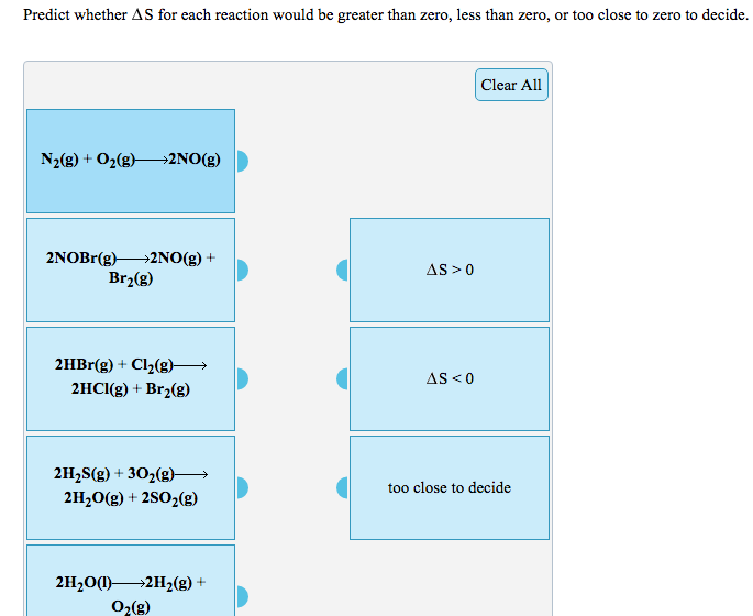 Solved Predict whether ? S for each reaction would be | Chegg.com