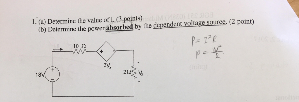 Solved (a) Determine the value of i. (b) Determine the | Chegg.com