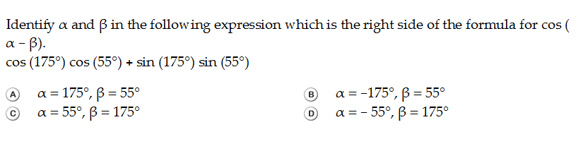 Solved Identity alpha and beta in the following expression | Chegg.com