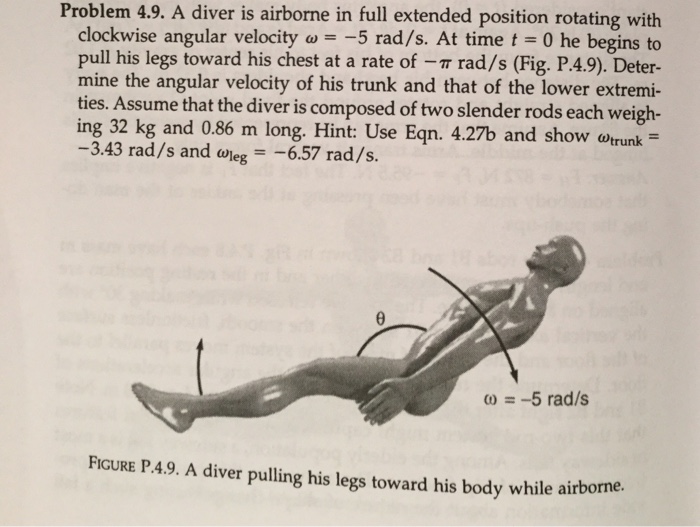 A diver is airborne in full extended position | Chegg.com