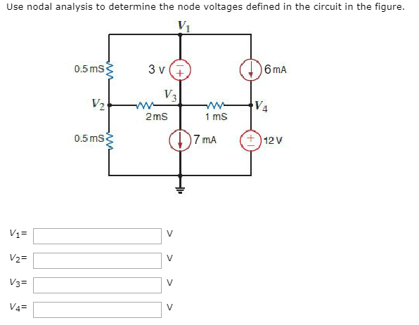 Solved Use nodal analysis to determine the node voltages | Chegg.com