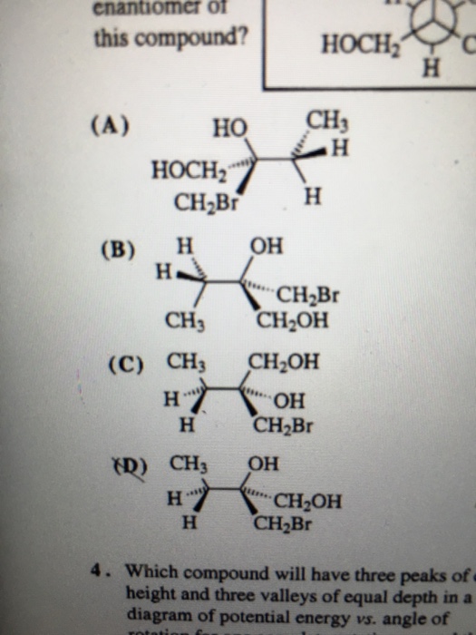 Solved enantiomer of this compound? HOCH HO CH, HOCH2 CH2Br | Chegg.com