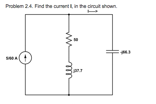 Solved Find the current I, in the circuit shown. | Chegg.com