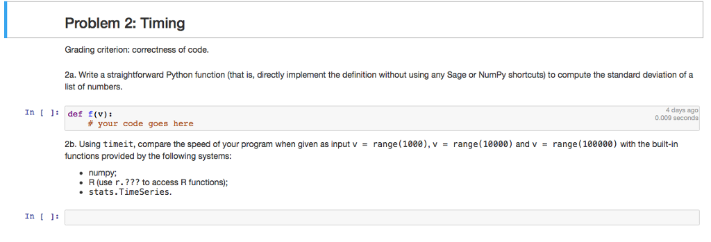 Solved Problem 2: Timing Grading criterion: correctness of | Chegg.com