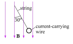 Solved A long straight current-carrying wire is supported by | Chegg.com
