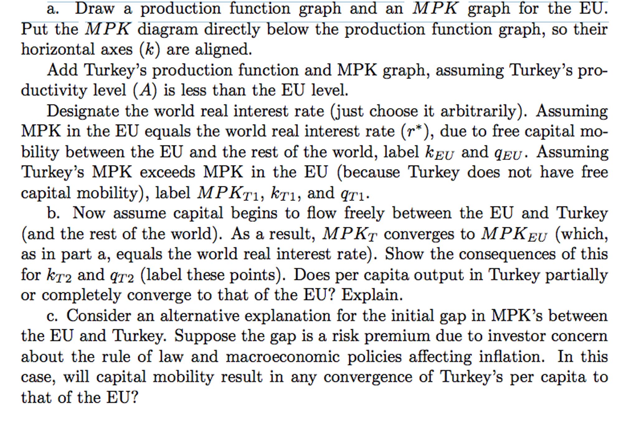 Solved This problem uses the production function and MPK | Chegg.com