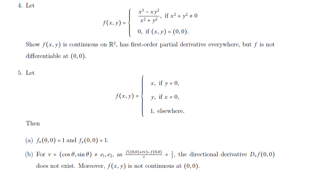 Solved Let f(x, y) = {x^3 - xy^2/x^2 + y^2, if x^2 + y^2 | Chegg.com Solved Let f(x, y) = {x^3 - xy^2/x^2 + y^2, if x^2 + y^2 | Chegg.com