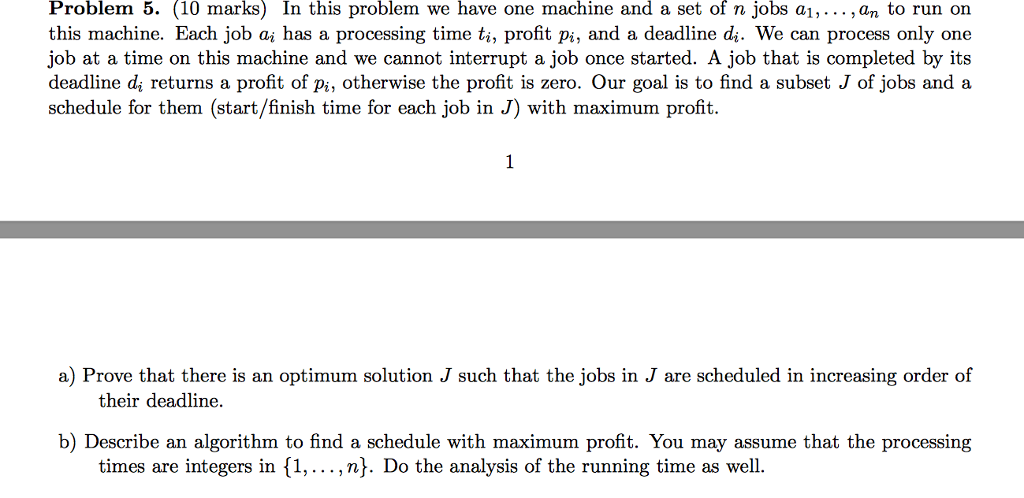 Solved Problem 5. (10 marks) In this problem we have one | Chegg.com Solved Problem 5. (10 marks) In this problem we have one | Chegg.com