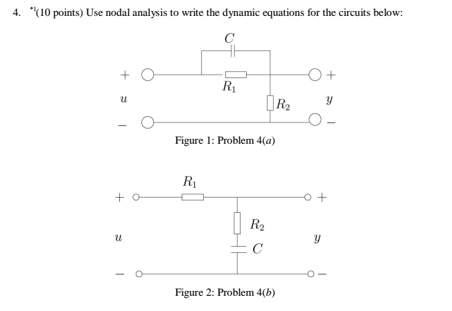 Solved Use nodal analysis to write the dynamic equations for | Chegg.com