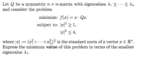 Solved Let Q be a symmetric n x n-matrix with eigenvalues λ | Chegg.com