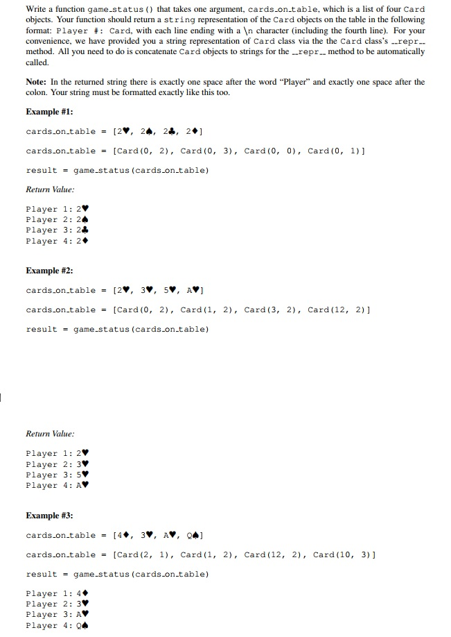 Solved Python 3 You will be working with the following | Chegg.com