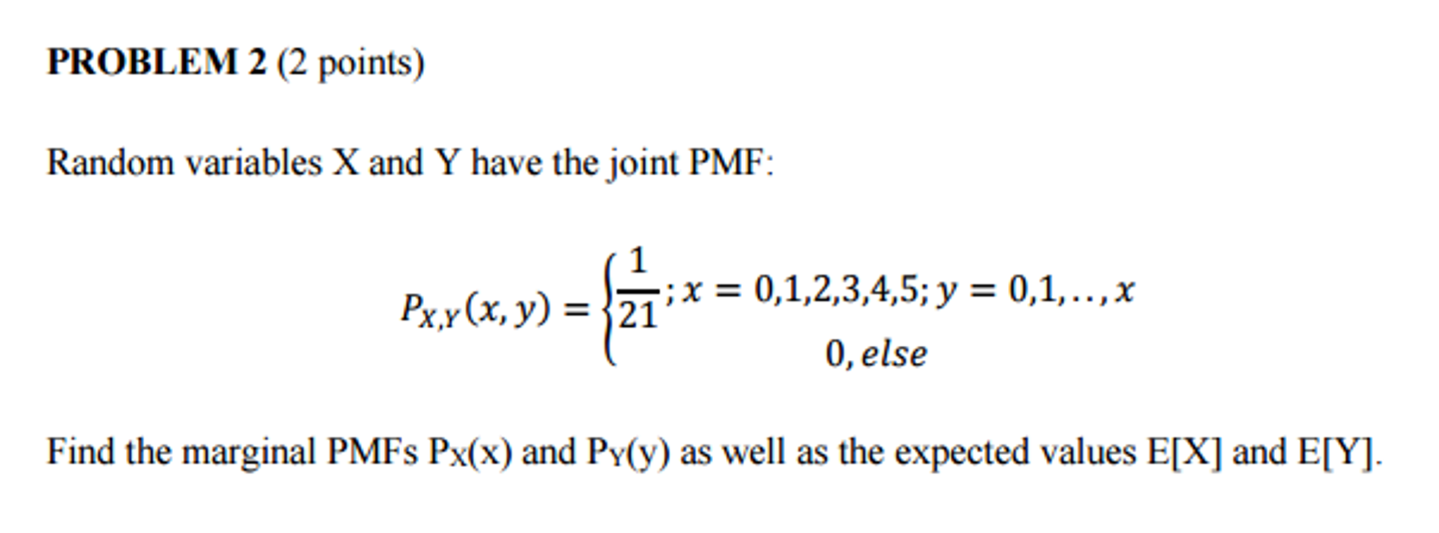 Solved Random variables X and Y have the joint PMF: P_x, ty | Chegg.com