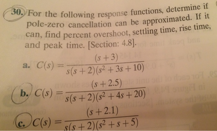 Solved For the following response functions, determine if | Chegg.com