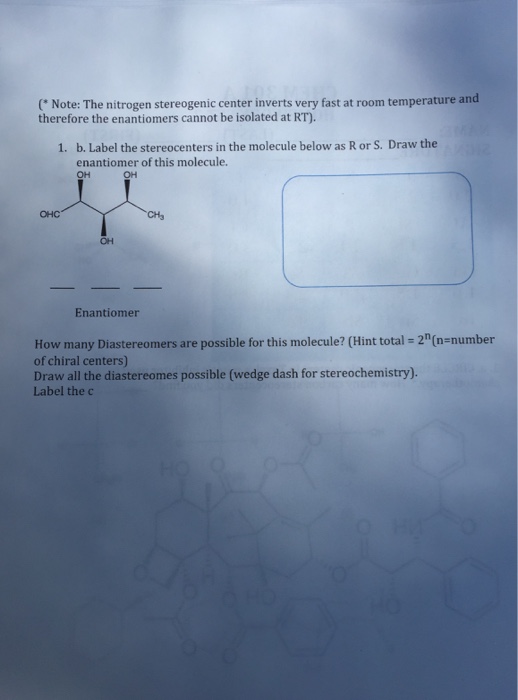 Solved Label the stereocenters in the molecule below as R or | Chegg.com