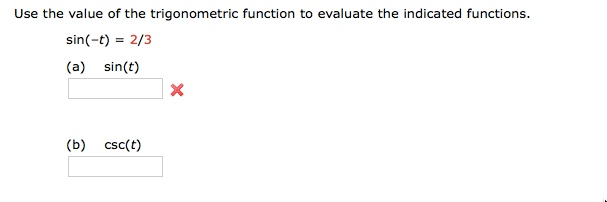 Solved Use the value of the trigonometric function to | Chegg.com