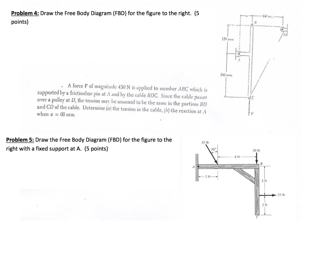 Solved Statics Problem Set: Draw careful free body diagrams | Chegg.com
