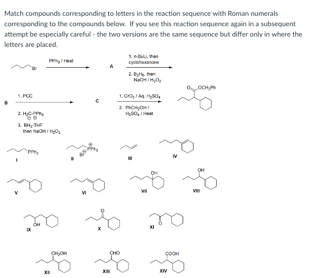 Solved Match compounds corresponding to letters in the | Chegg.com
