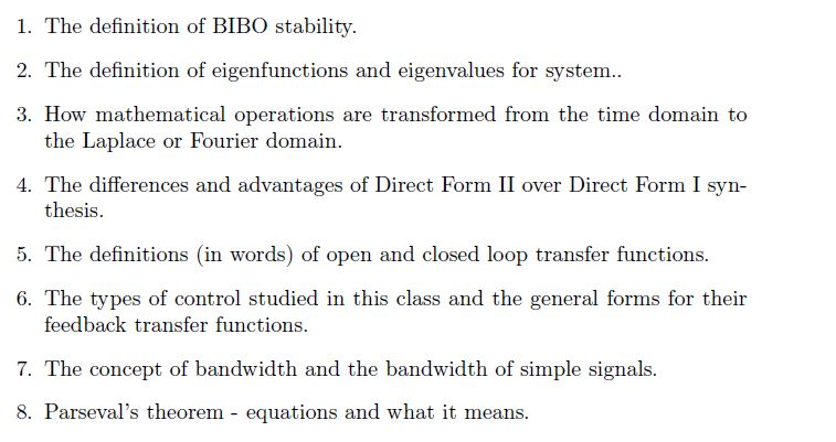 Solved The definition of BIBO stability. The definition of | Chegg.com