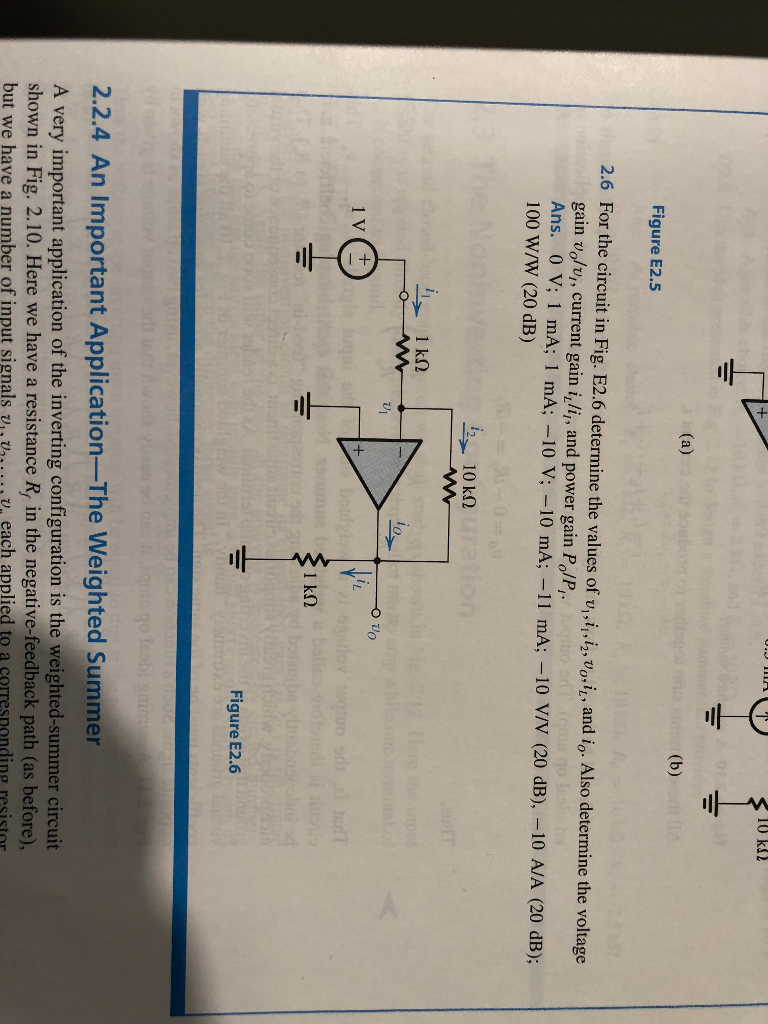Solved Figure E2.5 2.6 For the circuit in Fig. E2.6 | Chegg.com