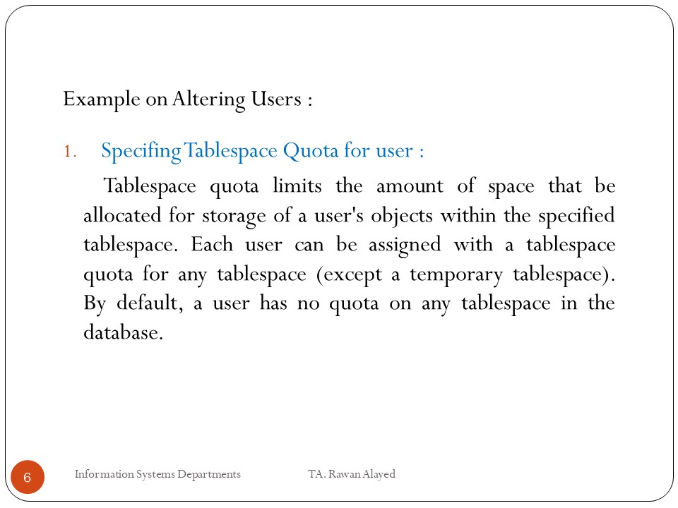 Create User Use The Create User Statement To Create