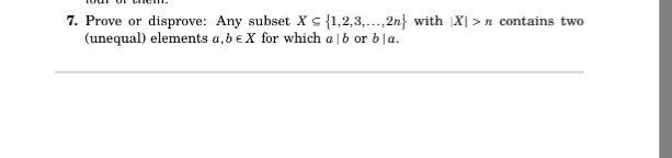 Solved Prove or disprove: Any subset X {1, 2, 3,...,2n} | Chegg.com