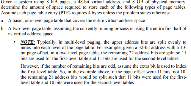 Solved Given a system using 8 KB pages, a 48-bit virtual | Chegg.com