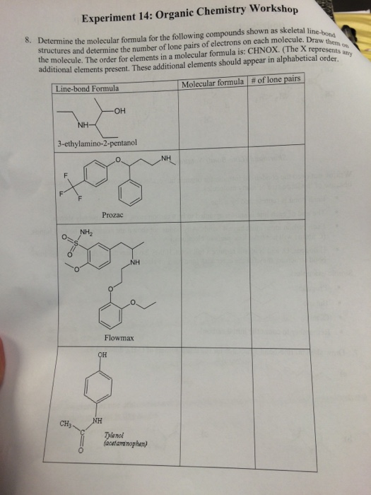Solved Determine The Molecular Formula For The Following