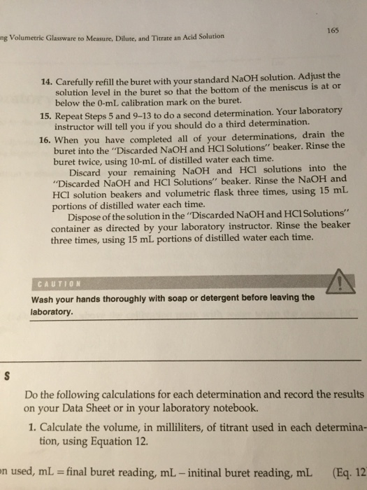 Solved Hydrochloric acid solution is toxic and corrosive and | Chegg.com