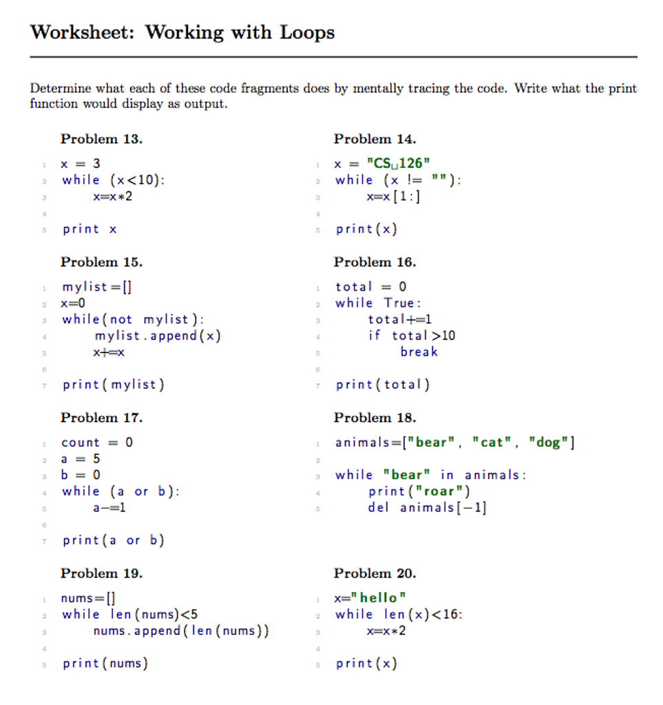 Solved Determine what each of these code fragments does by | Chegg.com
