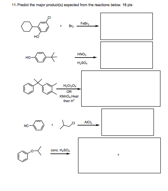 Solved Predict the major product(s) expected from the | Chegg.com