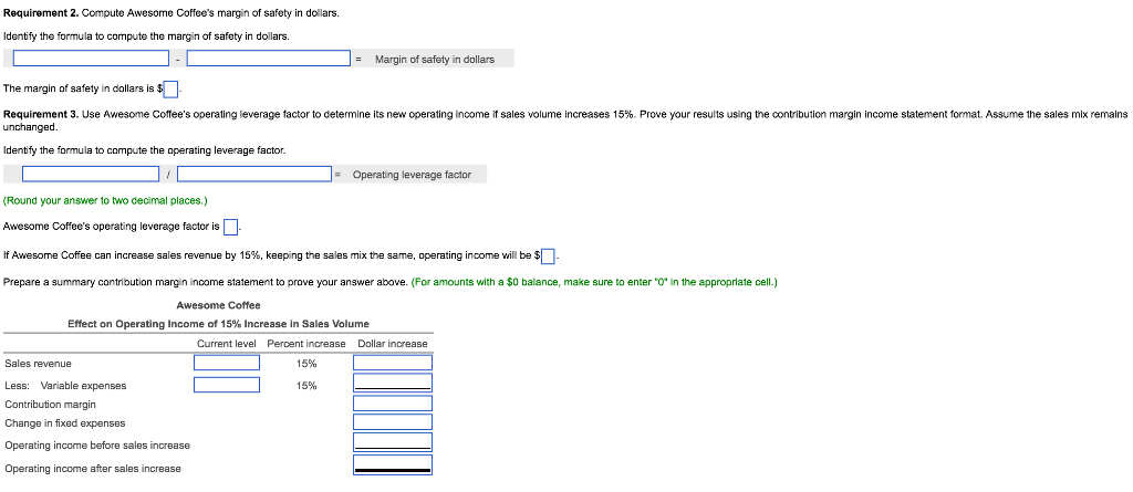 Solved The contribution margin income statement of Awesome | Chegg.com