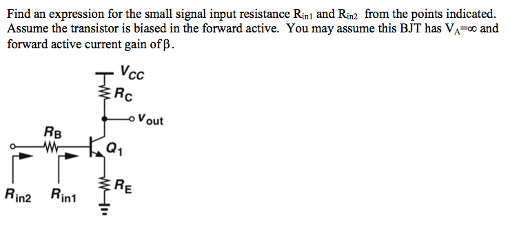 Solved Find an expression for the small signal input | Chegg.com